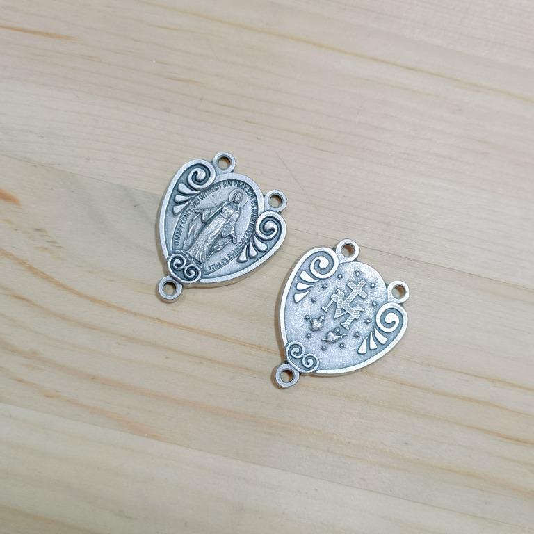 Cord Rosary: Blue Tiger Eye, Miraculous Medal centerpiece and Holy ...