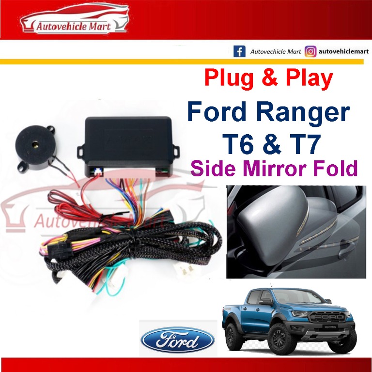 Ford Ranger T6 & T7 (Plug and Play) Side Mirror Auto Fold System ...