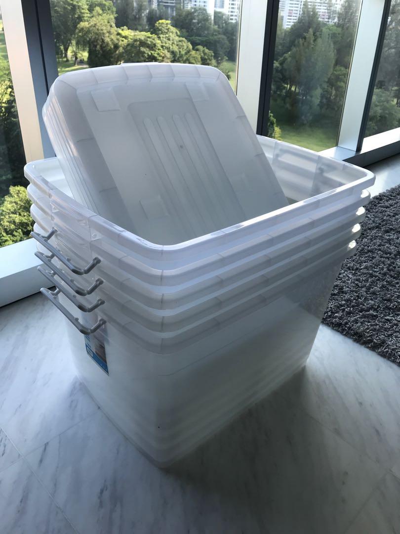 FREE Large plastic storage boxes 120L, Furniture & Home Living, Home ...