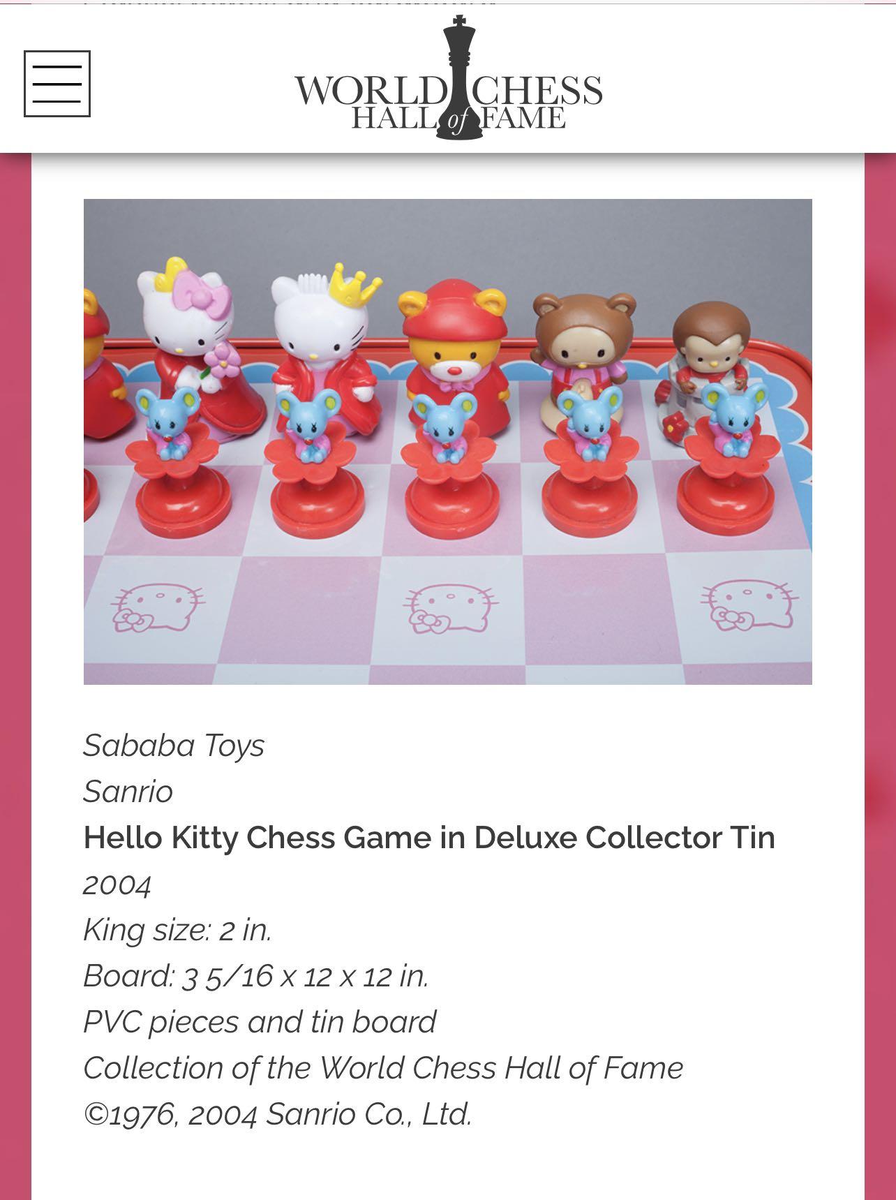 Hello Kitty Chess Set, Hobbies & Toys, Memorabilia & Collectibles, Fan ...
