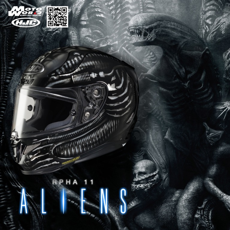 HJC Rpha 11 Aliens Fox Motorcycle Full Face Helmet PSB APPROVED ...