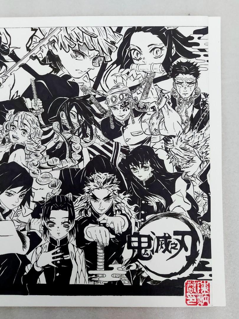 Kimetsu no Yaiba [Demon Slayer] Art Print, Hobbies & Toys, Stationery ...