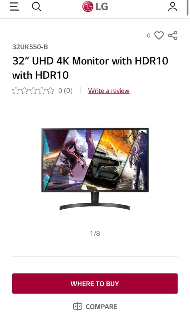 LG 4k 32 inch monitor 32uk550, Computers & Tech, Parts & Accessories ...