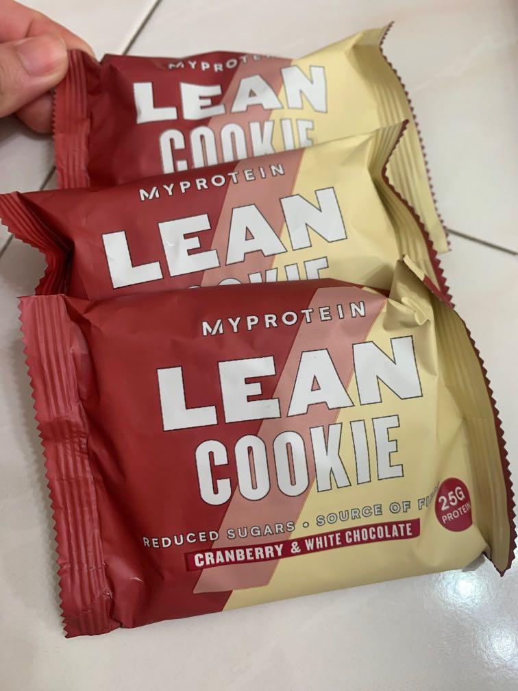 MyProtein Lean Cookie (Cranberry & White Choc), Food & Drinks, Packaged ...