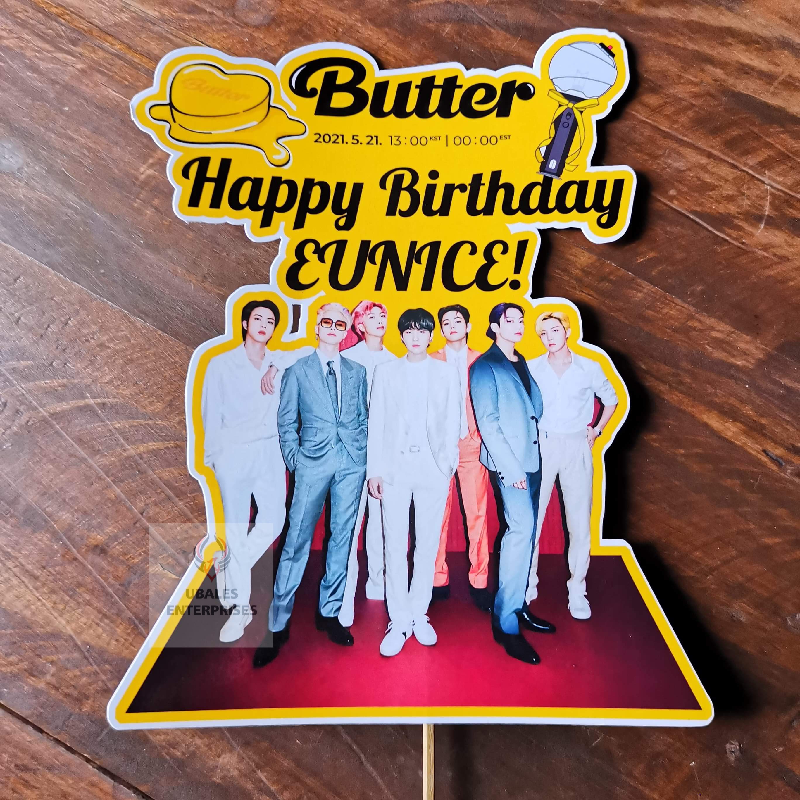 Personalized BTS Butter Cake topper, Everything Else, Others on Carousell