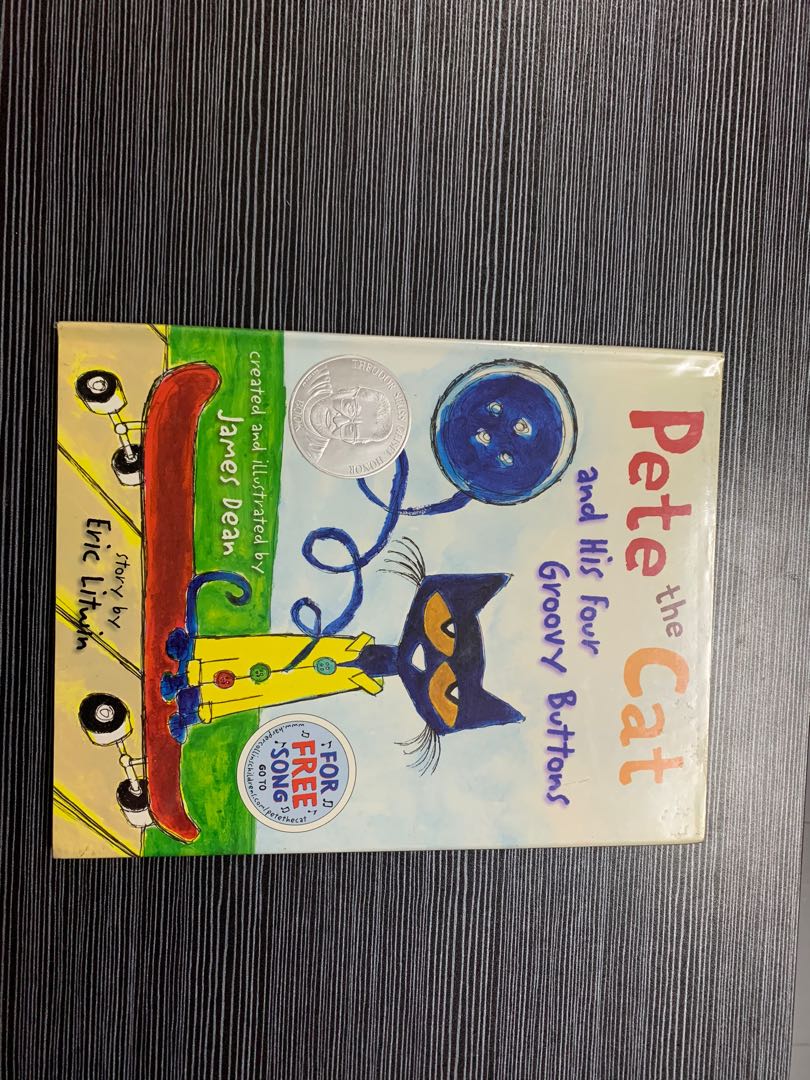 Pete the Cat and his four groovy buttons storybook, Hobbies & Toys ...