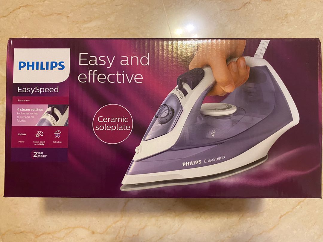 Philips Easy Speed Steam Iron GC1752, TV & Home Appliances, Irons ...
