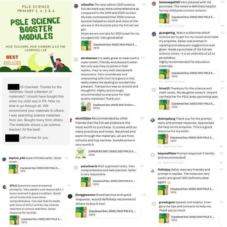 2023/2024 PSLE SCIENCE BOOSTER P3 | P4 | P5 | P6 - COMPETENT SET ...