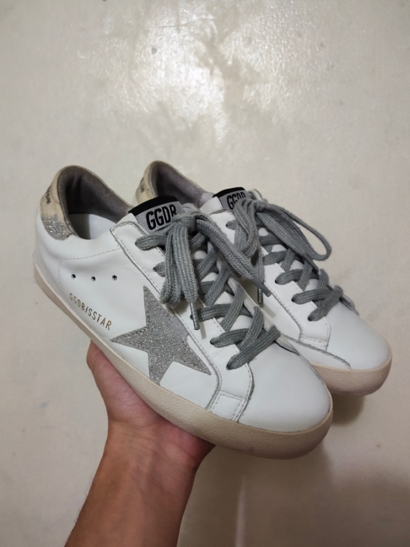 RUSH!!! Final Drop! Golden Goose Silver glitter and white sneaker, Men ...