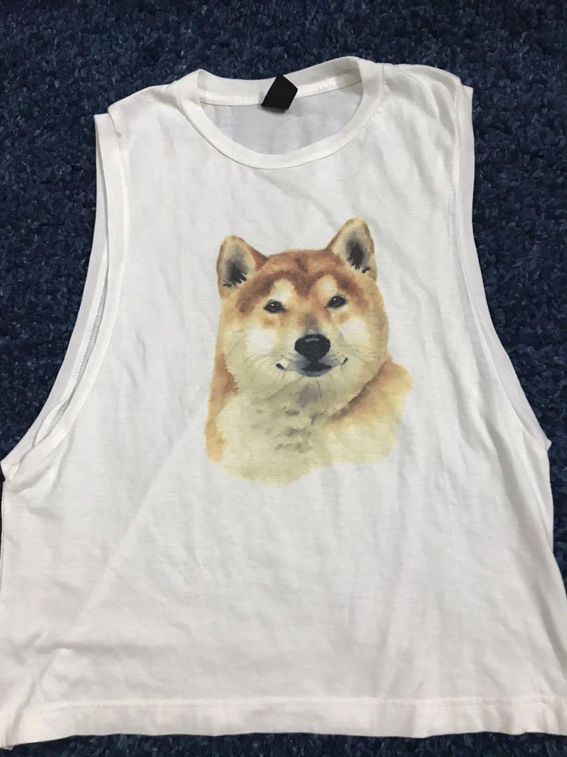 Shiba Inu Muscle Tank, Women's Fashion, Tops, Sleeveless on Carousell