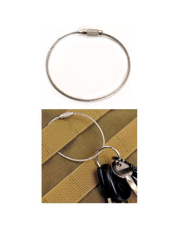 Stainless Steel Wire Keychain Cable Key Ring, Everything Else on Carousell