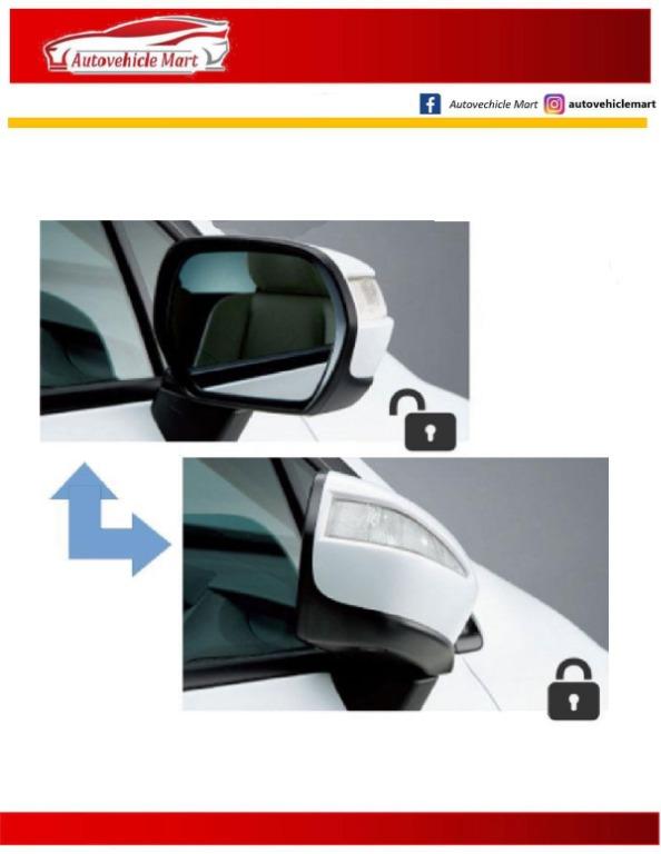 Toyota Innova 2017- present (Plug and Play) Side Mirror Auto Fold ...