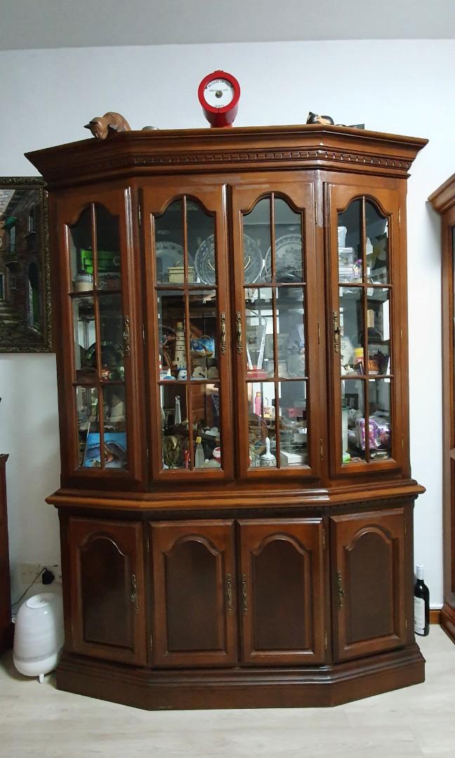 Vintage Style Display Cabinet (Authentic Wood), Furniture & Home Living ...