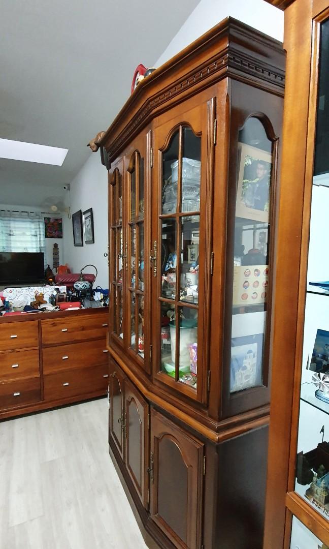Vintage Style Display Cabinet (Authentic Wood), Furniture & Home Living ...