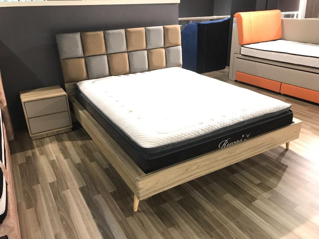 5 Feet Queen Size Wooden Bed Frame, Furniture & Home Living, Furniture ...