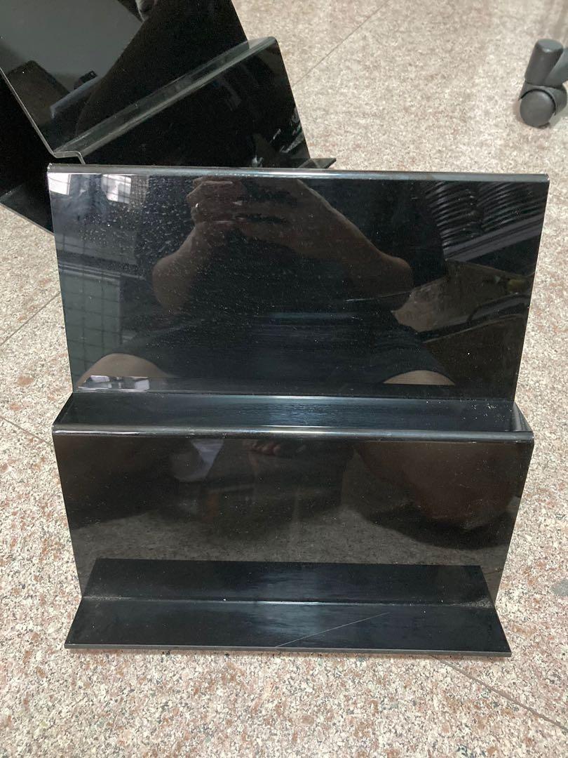 acrylic display 2 tier stand black, Furniture & Home Living, Furniture ...