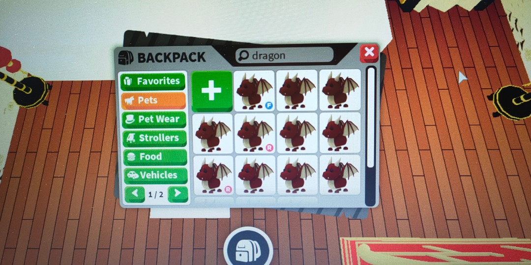 Adopt me pets red dragon, Video Gaming, Gaming Accessories, Game Gift ...