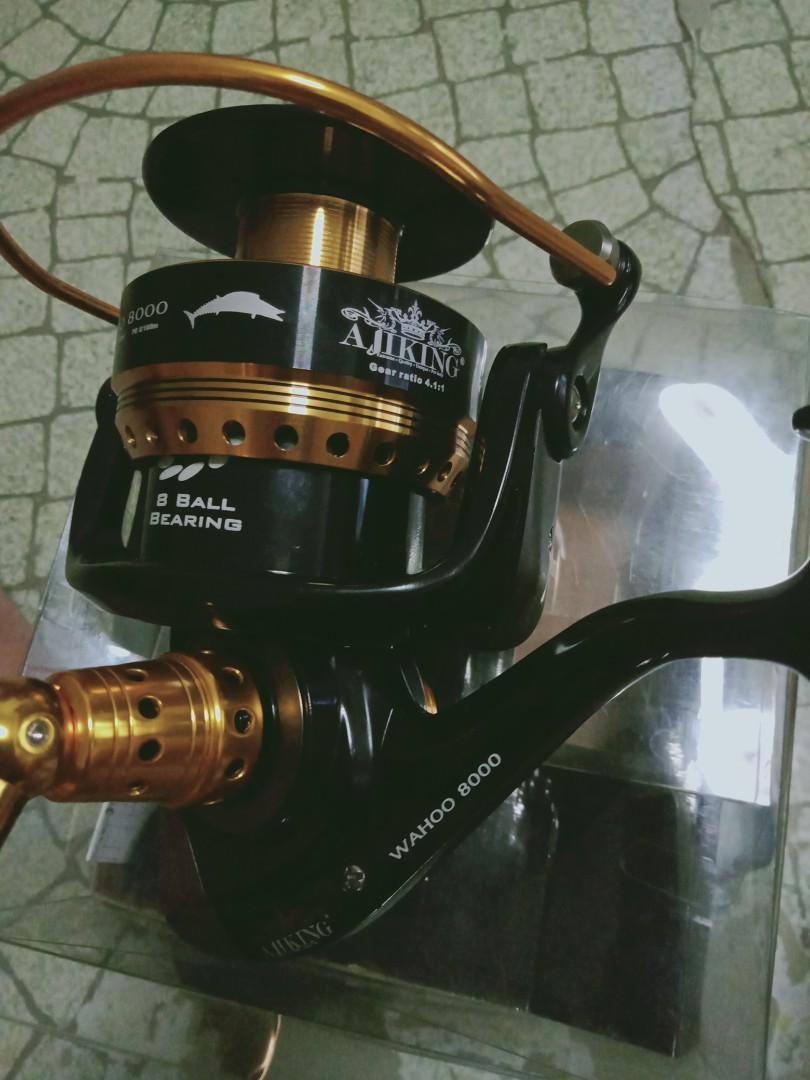 Ajiking wahoo 8000 reel, Sports Equipment, Fishing on Carousell