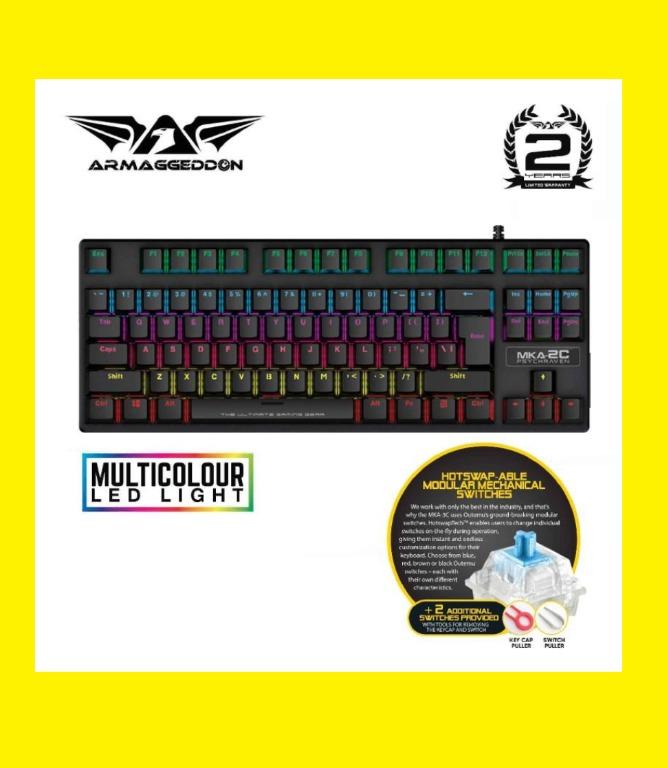Armaggeddon MKA-2C Psychraven Blue Switch Mechanical Full RGB Gaming ...