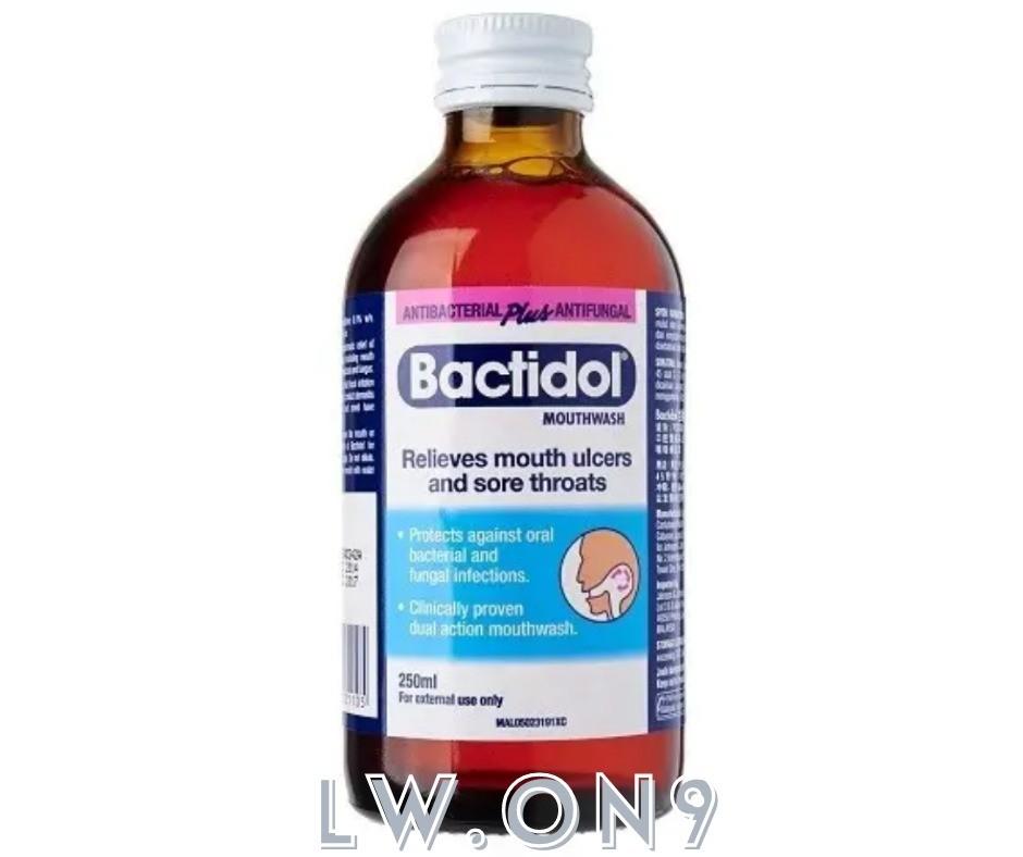 BACTIDOL MOUTHWASH RELIEVES MOUTH ULCERS AND SORE THROATS 250ML, Beauty ...