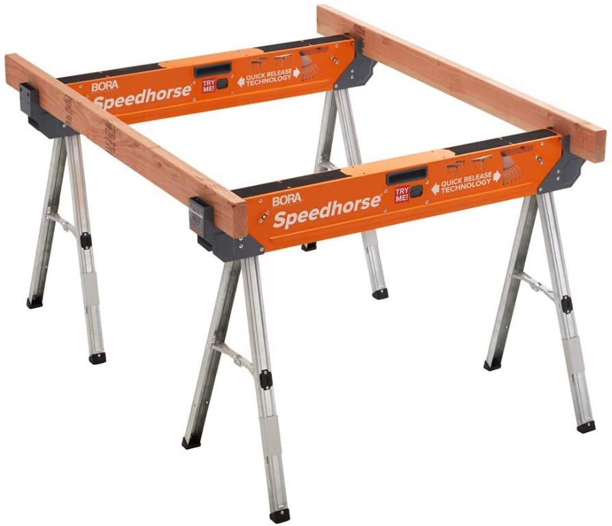 Bora Portamate Speedhorse Sawhorse Pair– Two Pack, Table Stand with ...