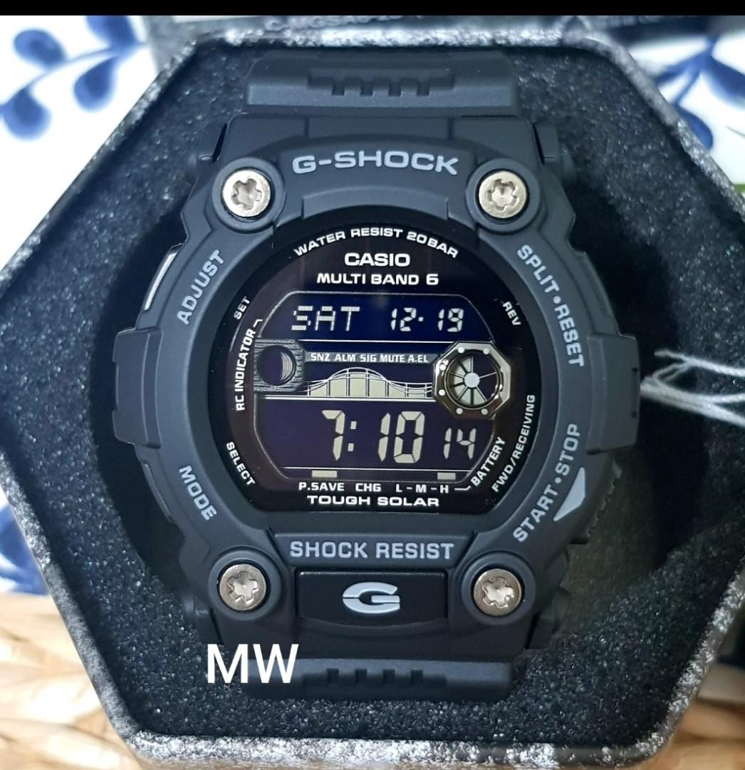 Casio g shock solar power men's watch gw7900b gw-7900b black resin ...
