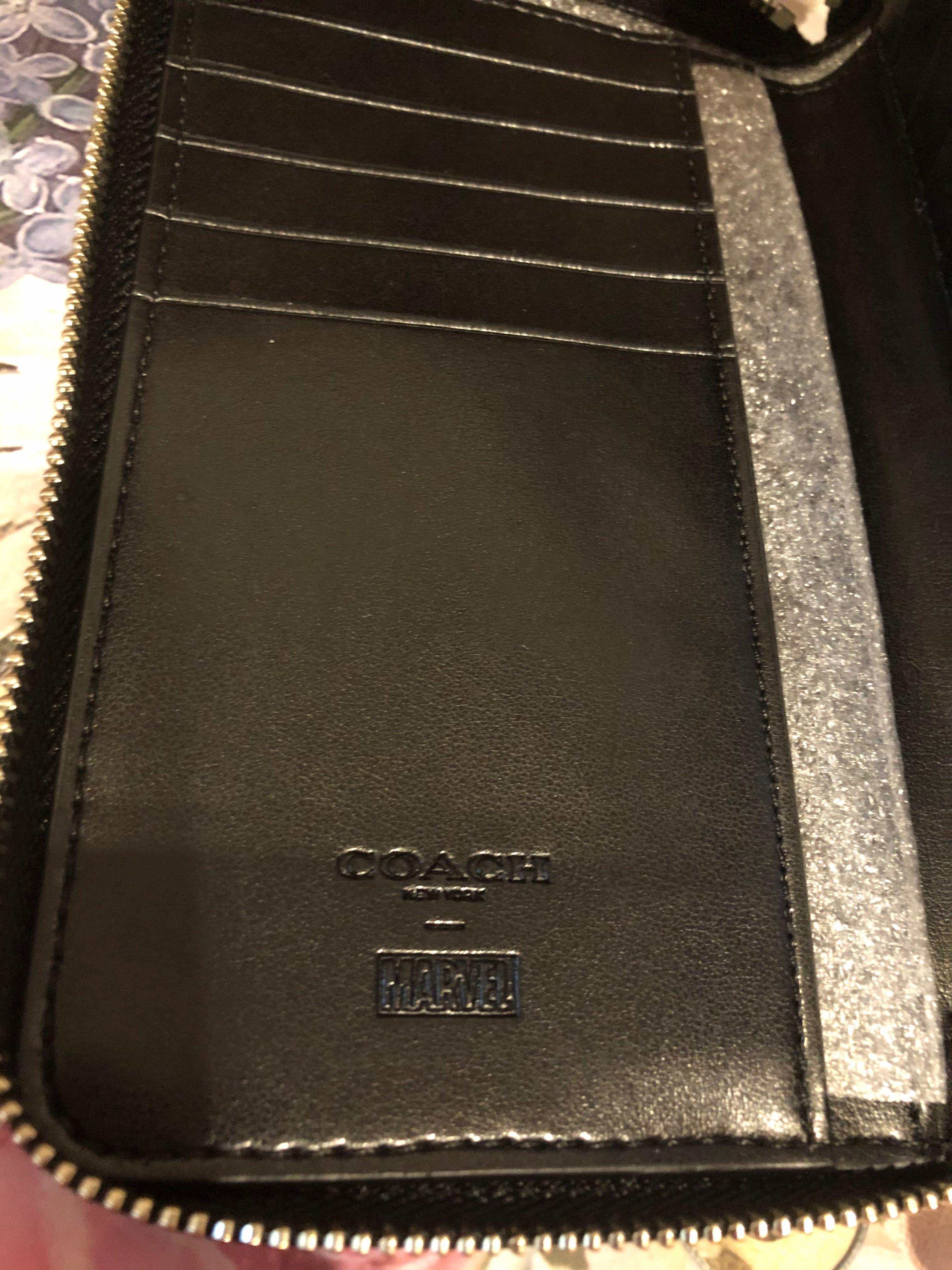 Coach x Marvel Black Widow Wallet, Luxury, Bags & Wallets on Carousell