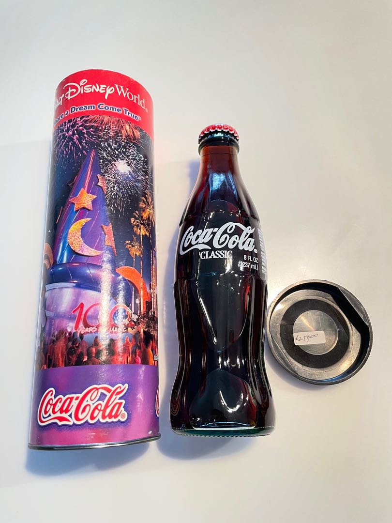Coca-Cola Walt Disney World 100 Years of Magic Coke Bottle W/ Tube ...
