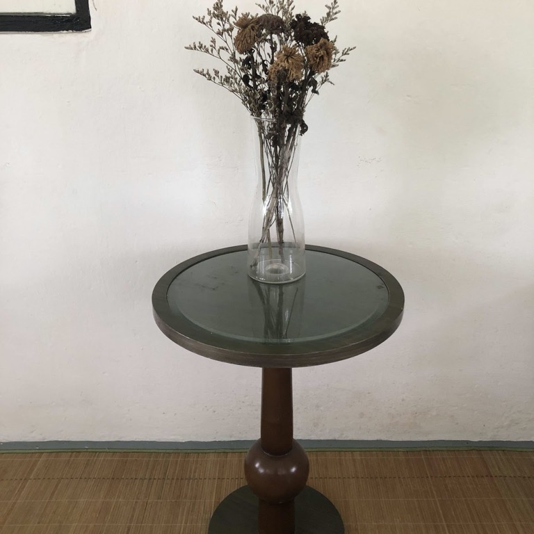 Cute round table with glass top from Hock Siong, Furniture & Home ...