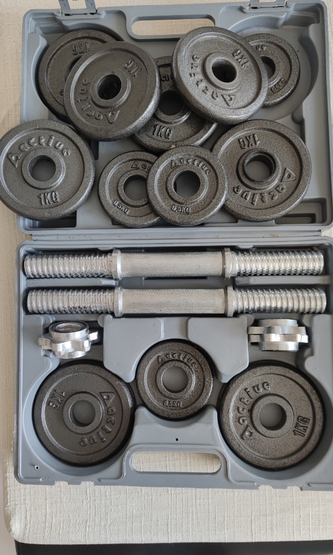 Dumbbell Set - All Metal - Get Massive, Sports Equipment, Exercise ...