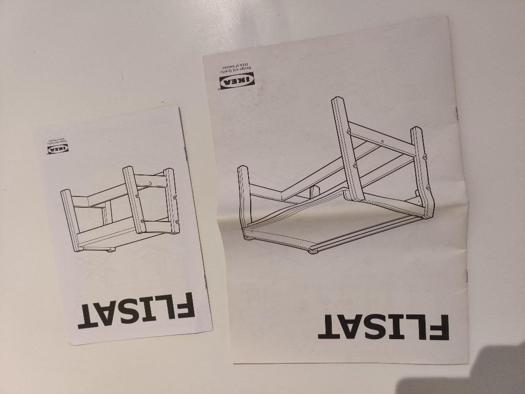 Flisat Ikea Childrens Ajustable Table and Stool/Bench with Skadis ...
