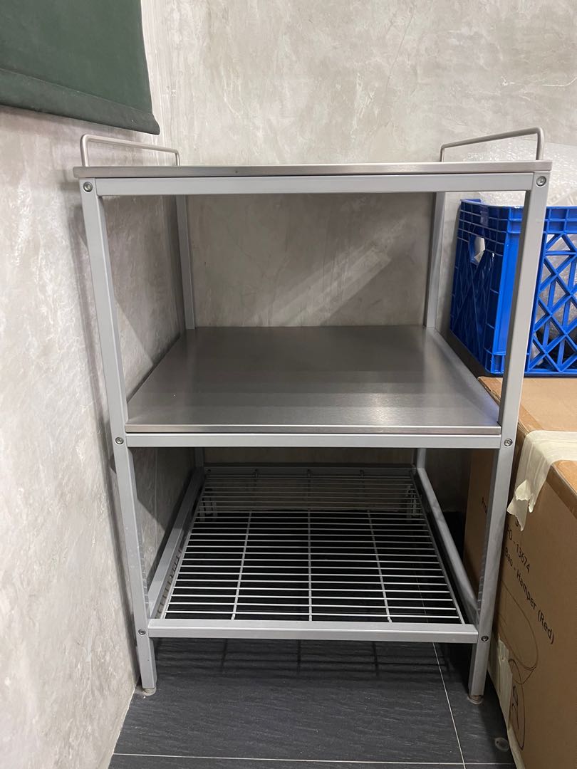 Ikea kitchen table stainless steel top, Furniture & Home Living ...