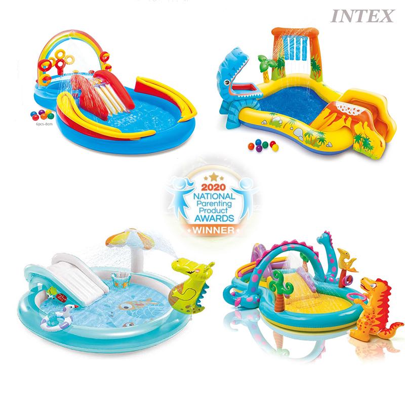 INTEX PLAY CENTER*Inflatable swim pool*PUMP&TOYS(4-PACK)to choose ...