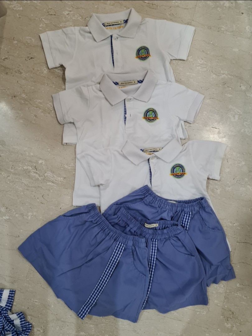 Learning vision girls uniform PE set (M), Babies & Kids, Babies & Kids ...