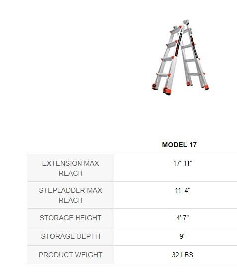 Little Giant Multi-Position Ladder - REVOLUTION Model 17 Type 1A (12017 ...