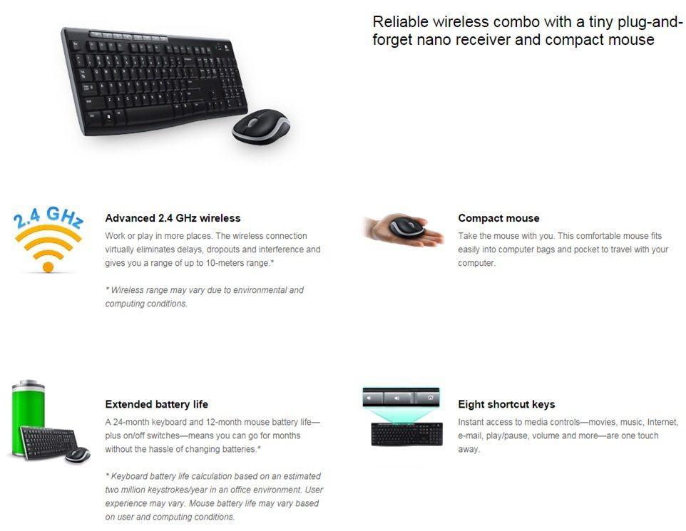 Logitech MK270R Wireless Keyboard + Mouse, Computers & Tech, Parts & Accessories, Mouse ...