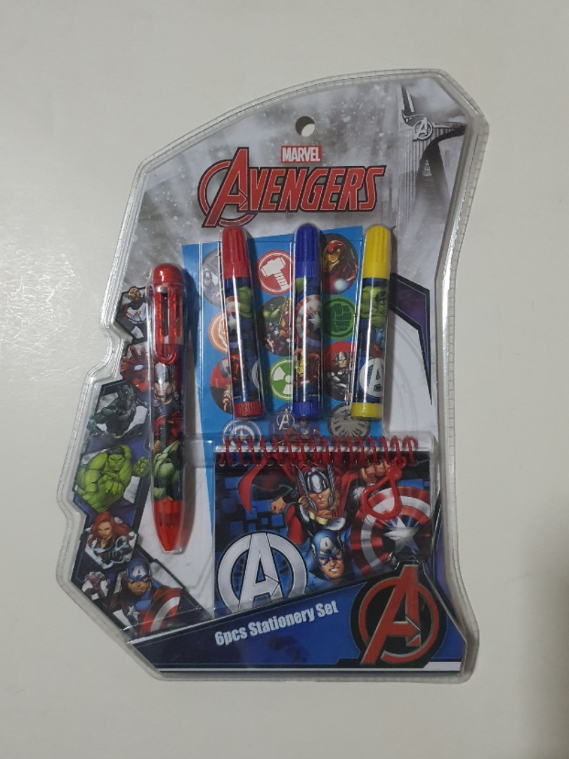 Marvel Avengers Stationery Set (6 pieces included), Hobbies & Toys ...