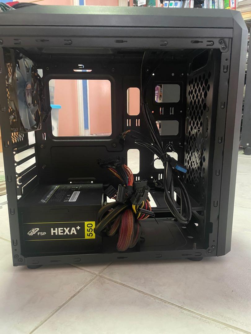 Matx case( tecware f3 ) with power supply and sata cable, Computers ...