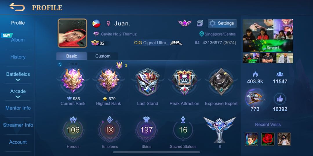MOBILE LEGENDS PRO PLAYER ACCOUNT, Video Gaming, Video Games, Others on ...