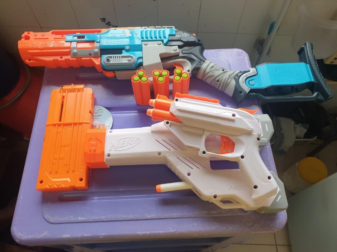 Nerf gun Sledgefire with set, Hobbies & Toys, Toys & Games on Carousell