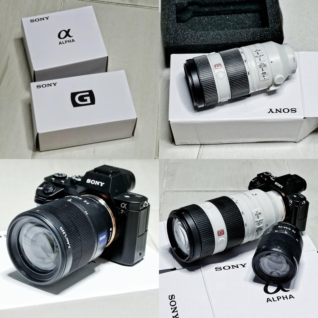 Sony Alpha A7R2 + 2 lens miniature camera / collectible, Photography, Cameras on Carousell
