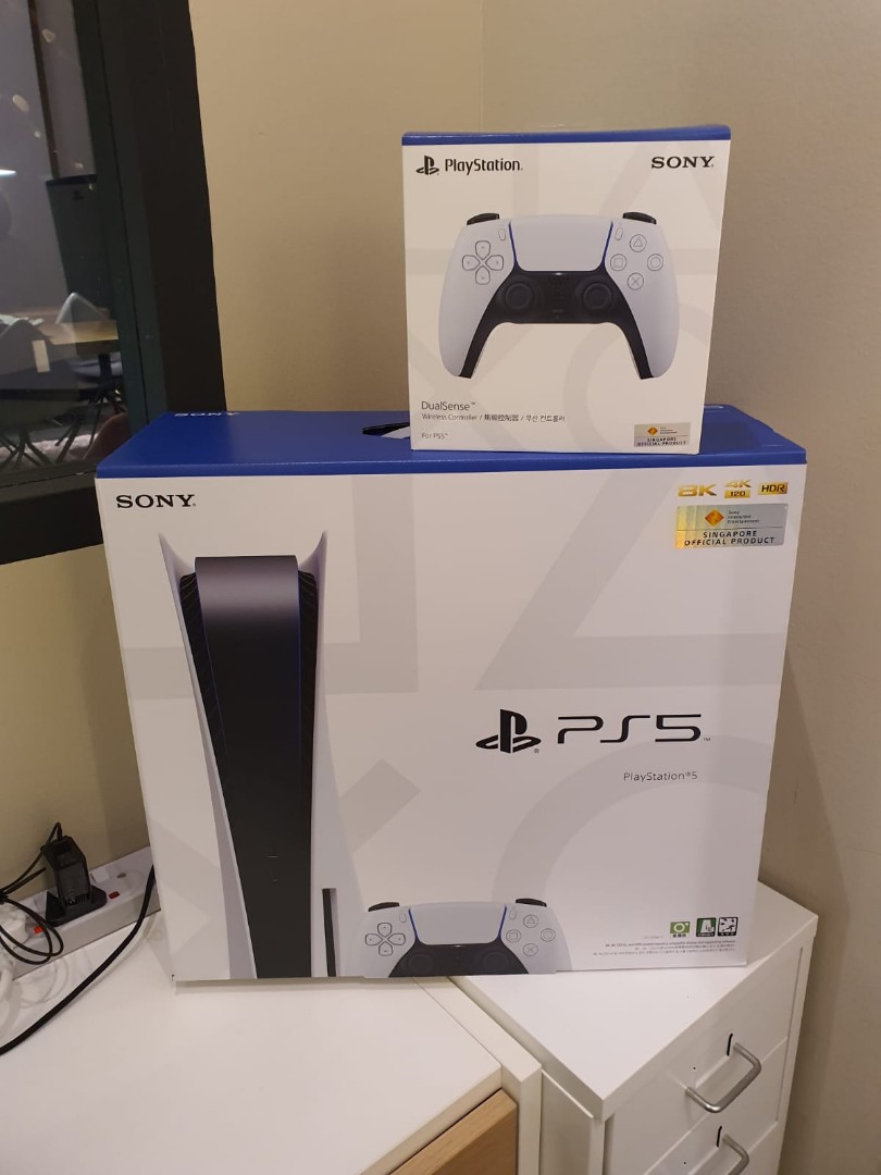 Sony Playstation PS5 Disc Version + Extra Controller, Video Gaming ...