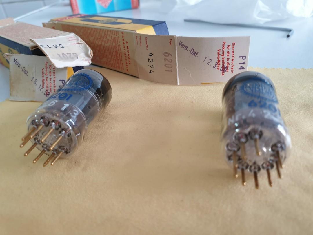 Valvo 6201 NOS Tube pair, Audio, Other Audio Equipment on Carousell