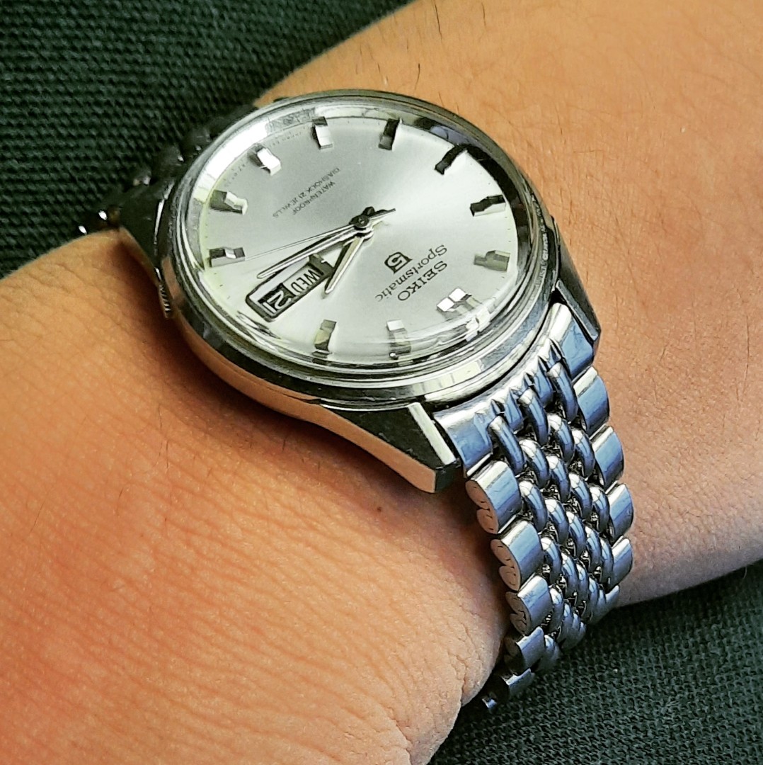 Vintage Seiko Sportsmatic 5 beads of rice bracelet, Men's Fashion ...
