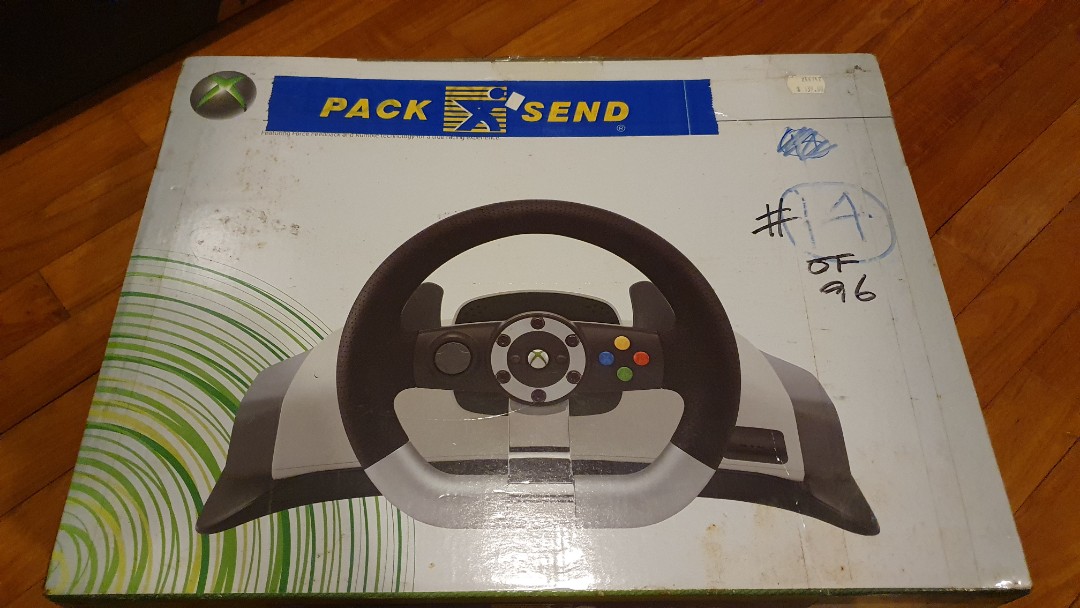 XBOX 360 Steering Wheel w Controller, Video Gaming, Video Game Consoles ...
