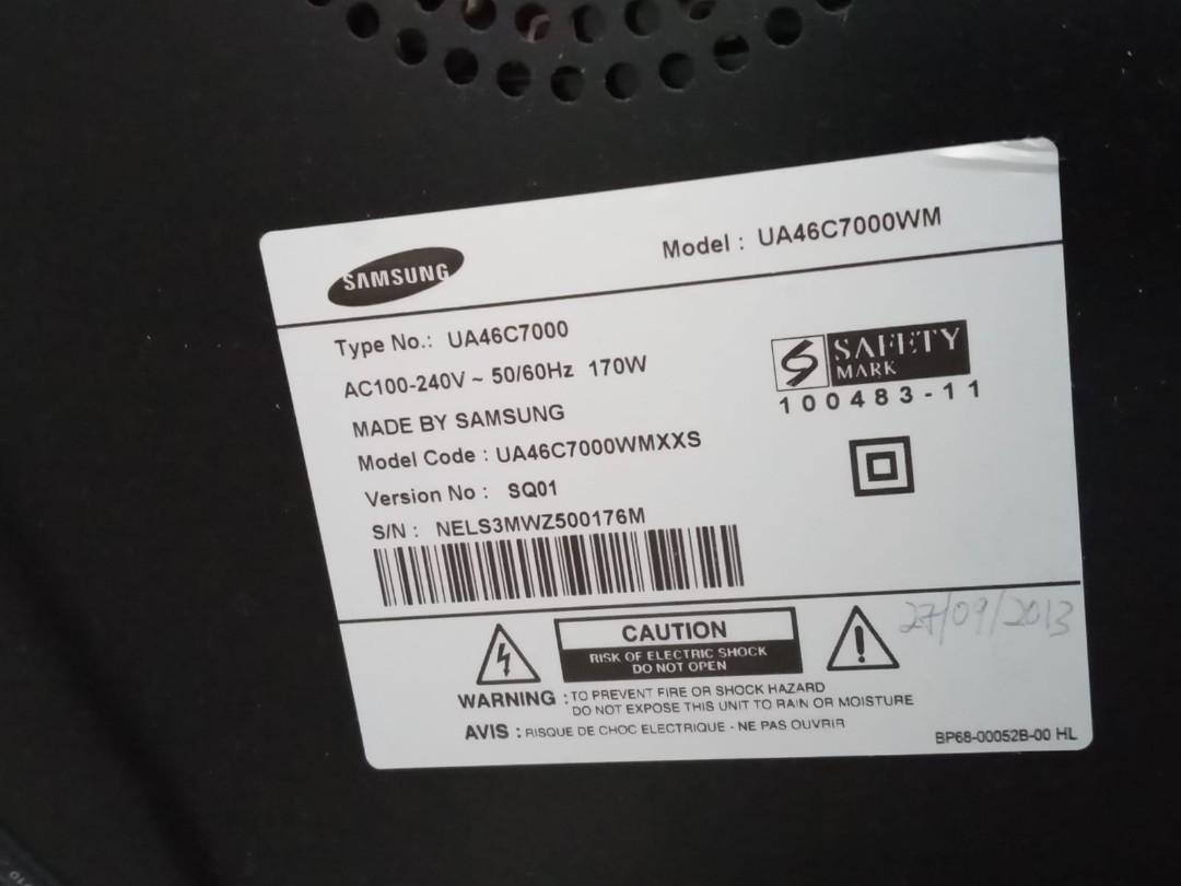 $300 Samsung UA46C7000 46" 3D LED TV Samsung UA46C7000, TV & Home ...