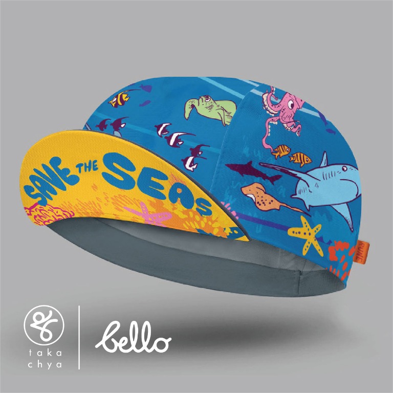 #216 Bello Cyclist Designer Collaboration Cycling Cap - Save the Seas ...