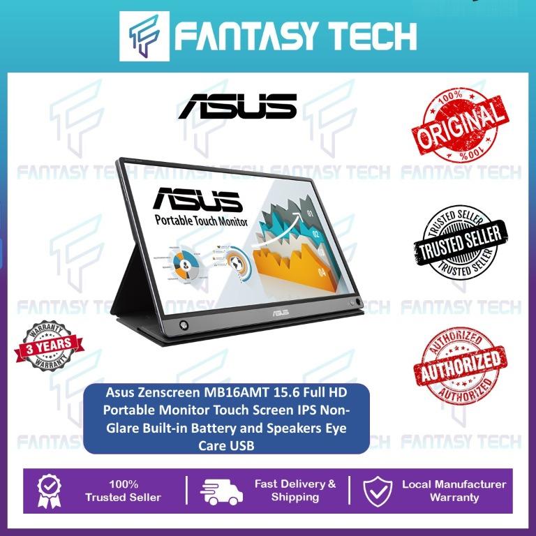 Asus ZenScreen Touch MB16AMT 15.6" IPS FHD Ultraslim Lightweight USB C ...