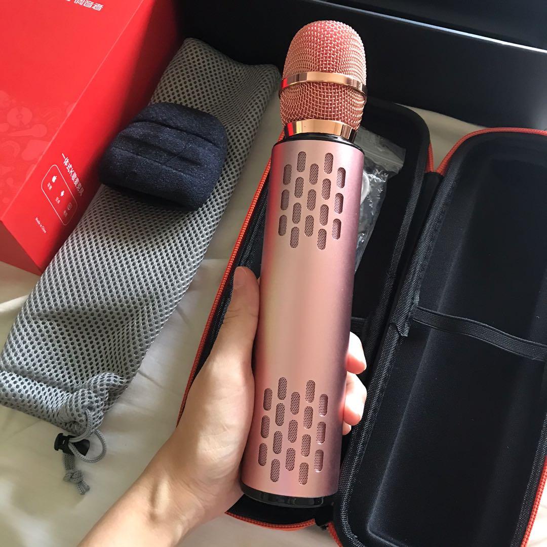 [Brand New] Wireless Microphone Mic 麦克风 KTV 卡拉OK pink color NEVER used ...