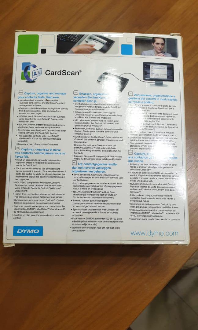 Dymo Card Scan Name Card Scanner, Computers & Tech, Printers, Scanners ...